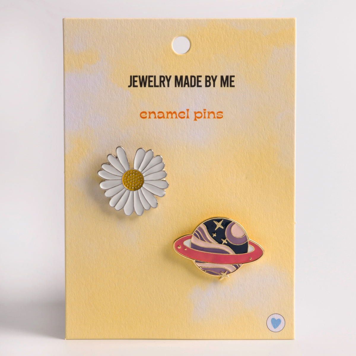 Flower and Planet Enamel Pins 2Pack – Jewelry Made by Me