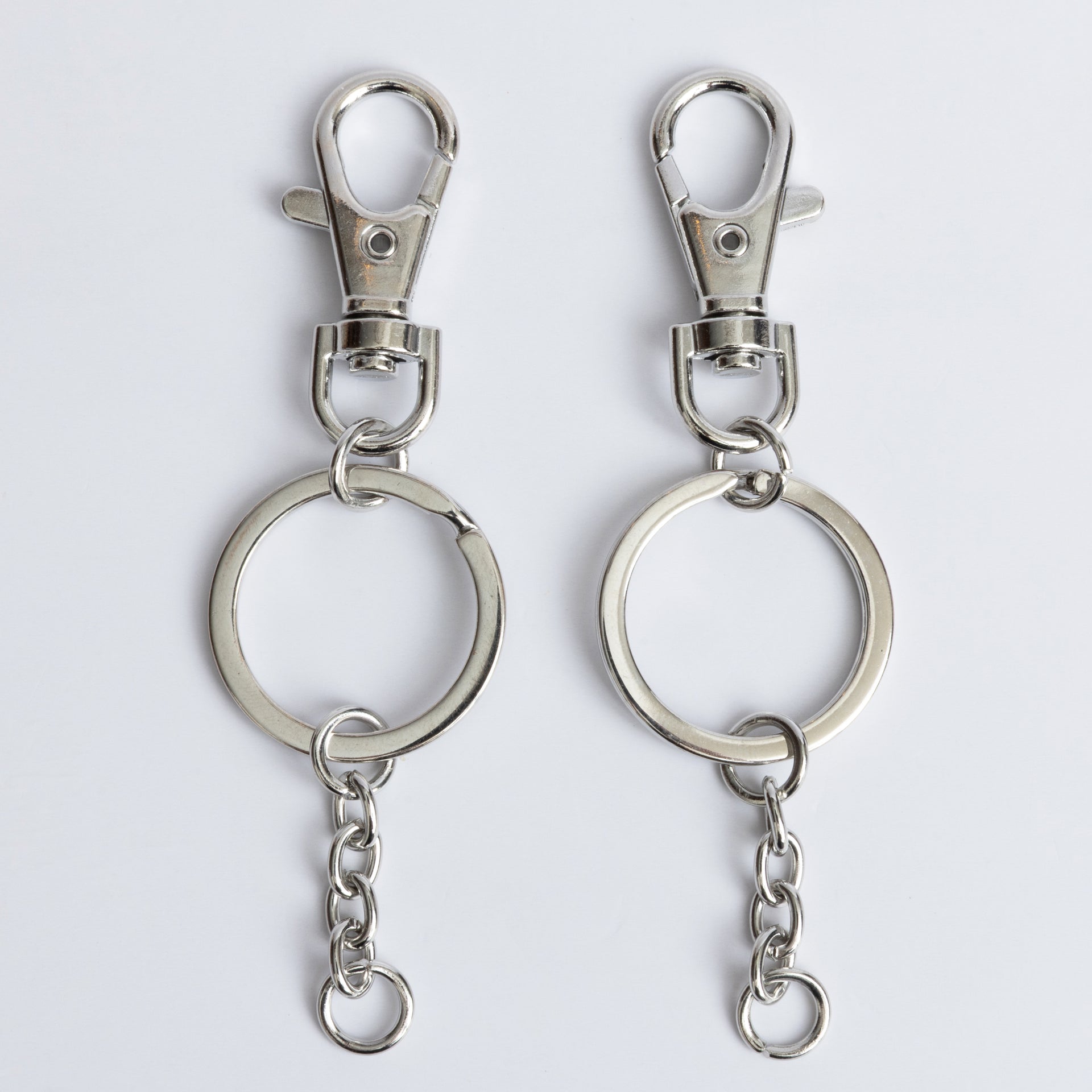 Silver Classic Key Rings with Lobster Hook 2pc – Jewelry Made by Me