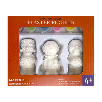Paint-Your-Own Halloween Plaster Figurines Kit 3ct with Paints ...
