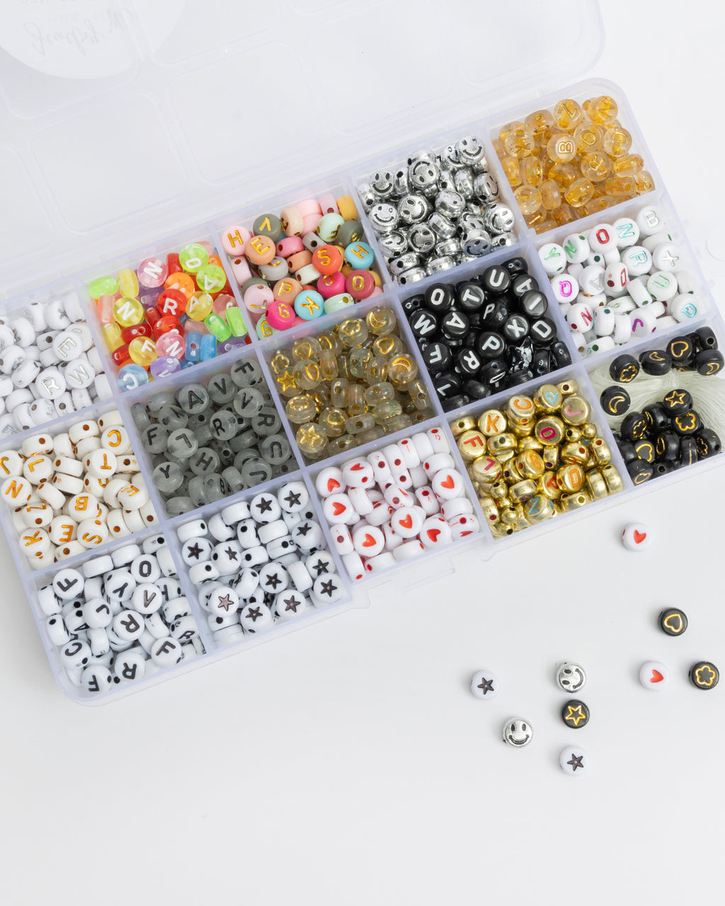 Multicolor Metallic Letters & Symbols DIY Bead Box – Jewelry Made by Me