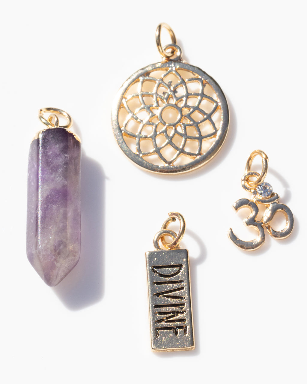 Divine Crown Chakra Amethyst Charm Set – Jewelry Made by Me